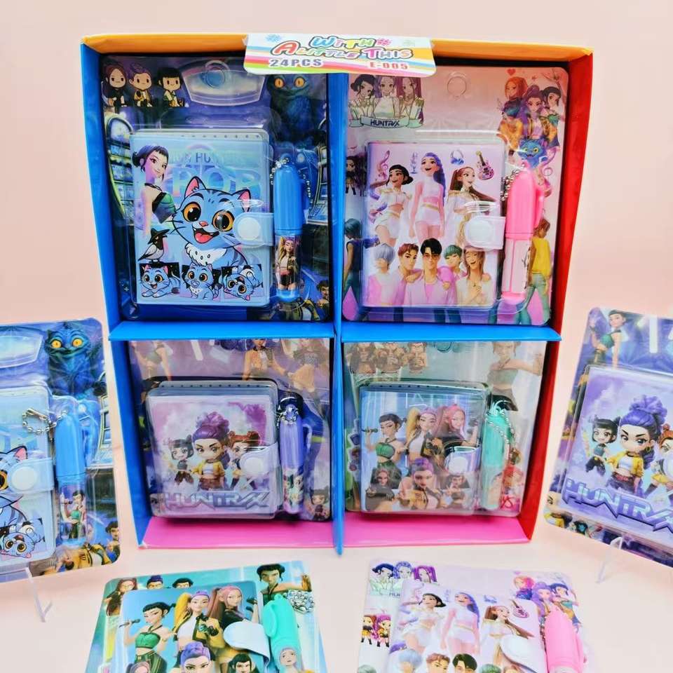 24Pcs/Set K-pop Demon Hunters Mini Student Notebooks PU Material ...