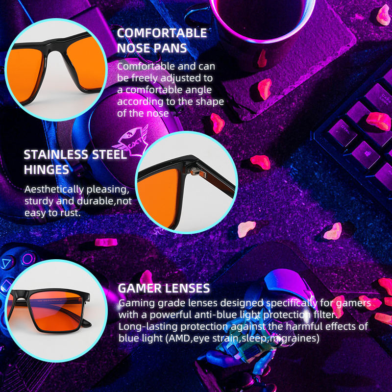TR90 Square Bluelight Eyewear Anti Blue Light Blocking Glasses Yellow ...