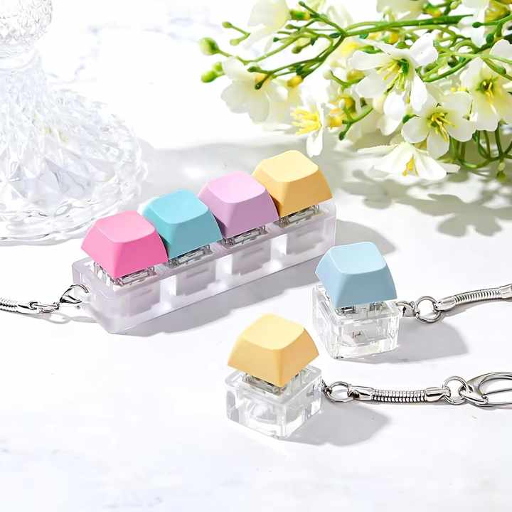 Wholesale Custom Design Logo Mechanical Keyboard Keychain