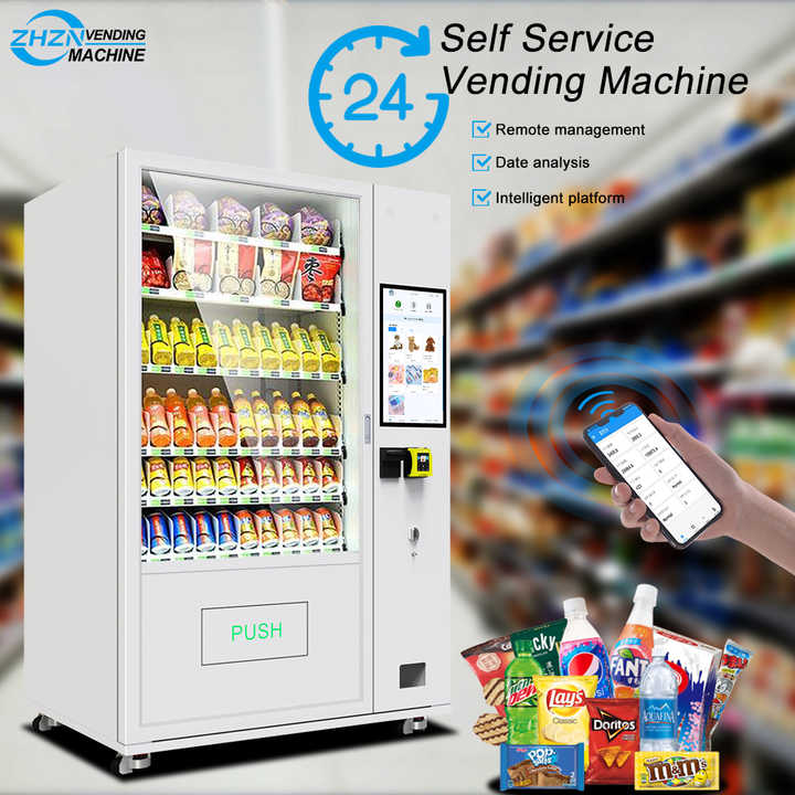 24-Hour Smart Steel Vending Machine with SDK Coin/Credit Card/QR ...