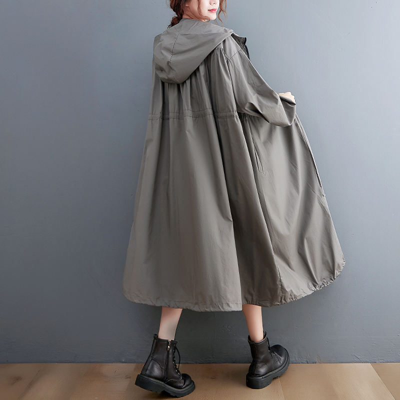 2026 New Spring Leisure British Fashion Hooded Mid Length Women's Coat ...
