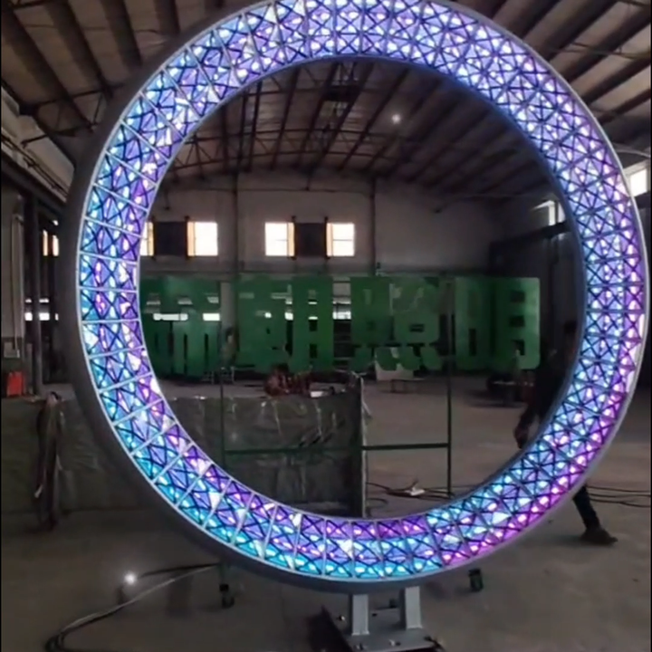 SENZHAO Customizable PVC Circle Ring LED Motif Light Decorations for ...