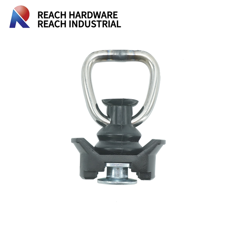 Black Stainless Steel l Track Rail Single Stud Fitting with D Ring Tie ...
