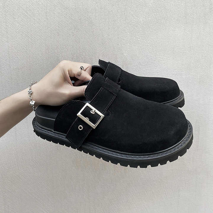Xinzirain Custom Summer Clog Slippers Logo Customized Suede Leather ...