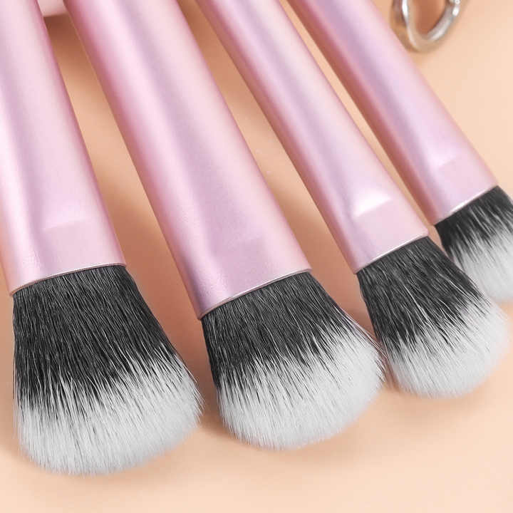 Portable 10pcs Mini Makeup Brushes Soft Vegan Hair Transparent Mini ...