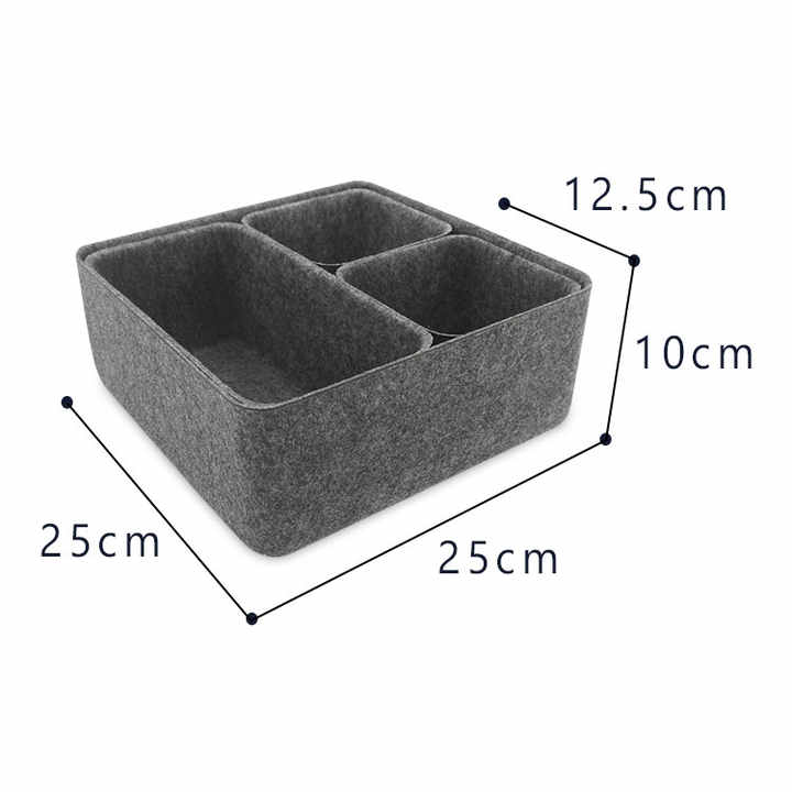 Desk Felt Drawer Organizer Tray Divider Set Makeup Organization and ...