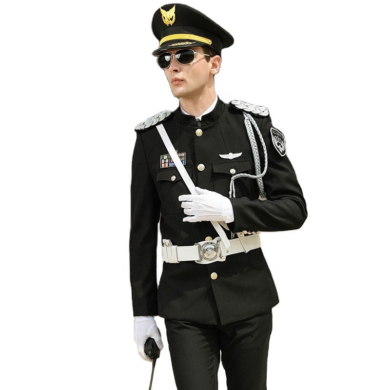 Buy Black Security Guard Uniform Suit Tactical Design & Quick-Drying ...