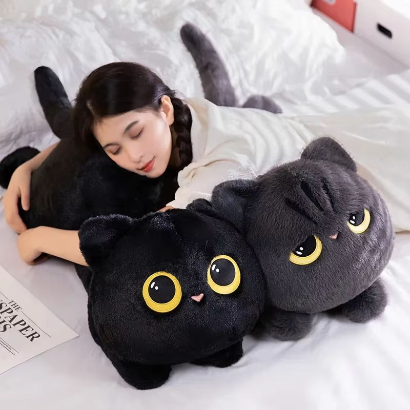 Lovely Cartoon Cat Stuffed Doll Toy Cute Lying Cat Plush Pillow Gifts ...