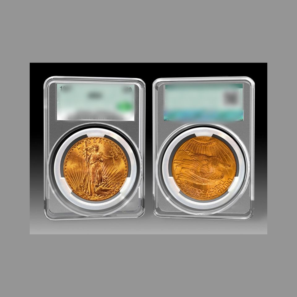 CAC Grading Coin Holder Custom Security Label Saint-Gaudens Double ...