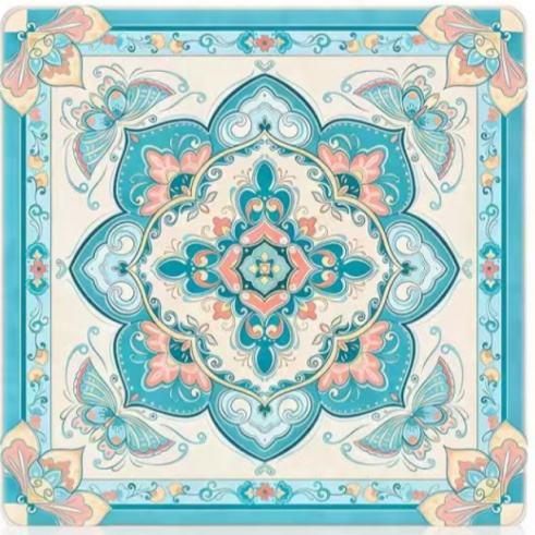 Mandala Floral Pattern Butterfly Motifs Special American Mahjong Mat ...