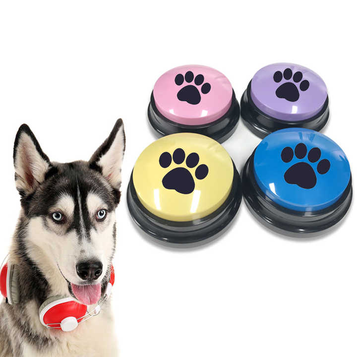 Custom Sound Recordable Talking Push Buttons for Pets Training Dog ...