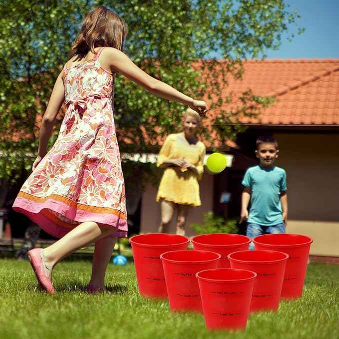 Giant Yard Pong Toss Outdoor Sport Game Durable Buckets Beach Game ...