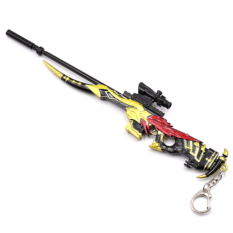 Custom 22 cm Metal Zinc Alloy Game AWM Keychain 3D Gun Model Keychain ...