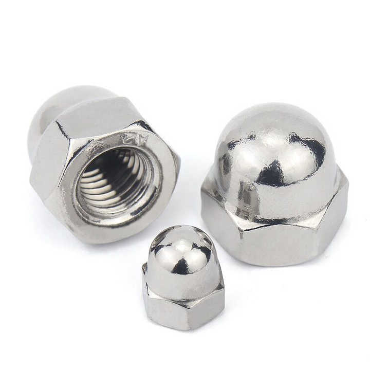 M3 M4 M5 M6 M8 M10 M12 M14 M16 M18 M20 M22 DIN1587 Stainless Steel 304 Hex Cap Dome Nuts ...
