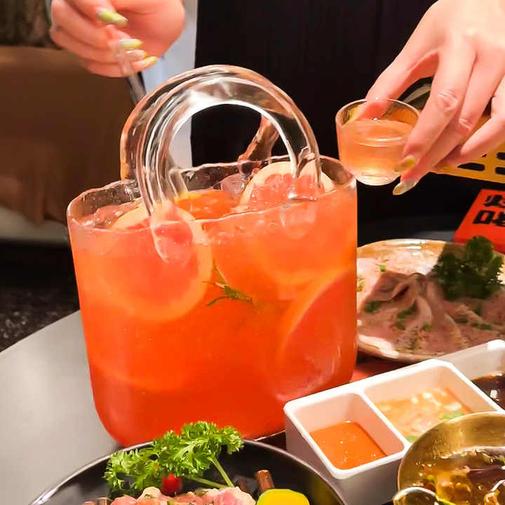 Creative Transparent Handbag Glass Purse Shaped Vase Juice Wine ...