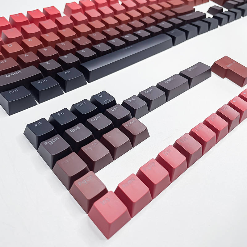 Personalized Good Luck Gradient Translucent Keycaps PBT