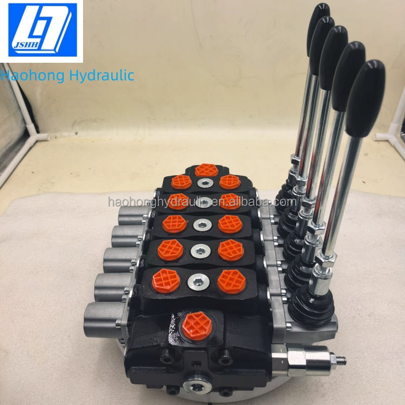 SD8 5 Spool 80l/min Hydraulic Control Valve - Double Acting