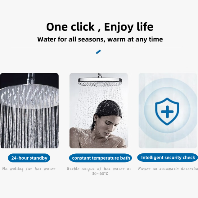 Modern Design 8kw Smart Tankless Shower Water Heater Hotel Rv Home for ...