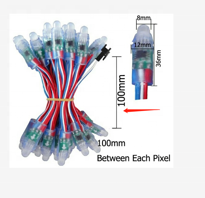 ws2811 xconnect ws2811 12v pixel ip68 18awg pixel led ws2811 square ws2811 christmas tree light ...