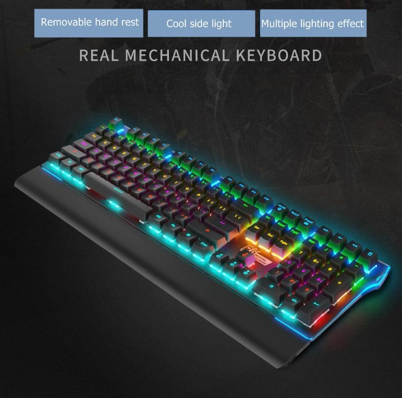 RK108 Mechanical Gaming Keyboard with RGB Teclado Klavye