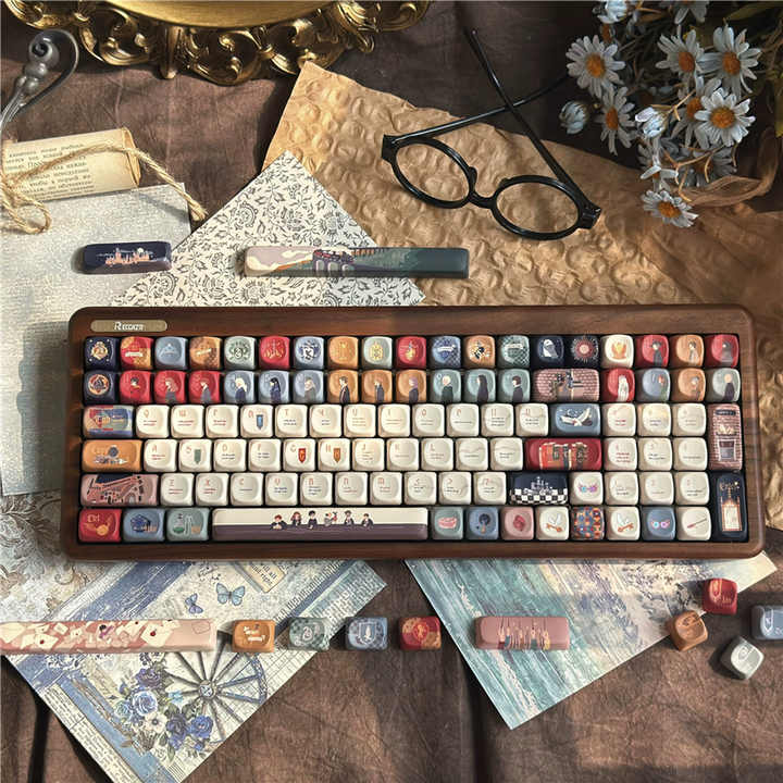 Personality Owls Letter Keycaps - 143 PBT Keycaps for Mechanical ...