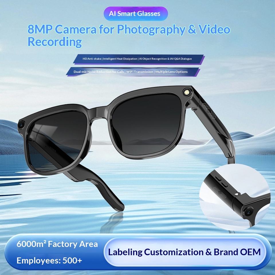 New AI Smart Glasses Camera 1080P Anti-shake for Music Video View ...