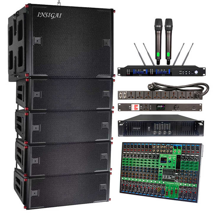 Dual 15 Inch Line Array Speaker System Outdoor Show Stage Wedding 2 3 Way Double 15 Inch Passive ...