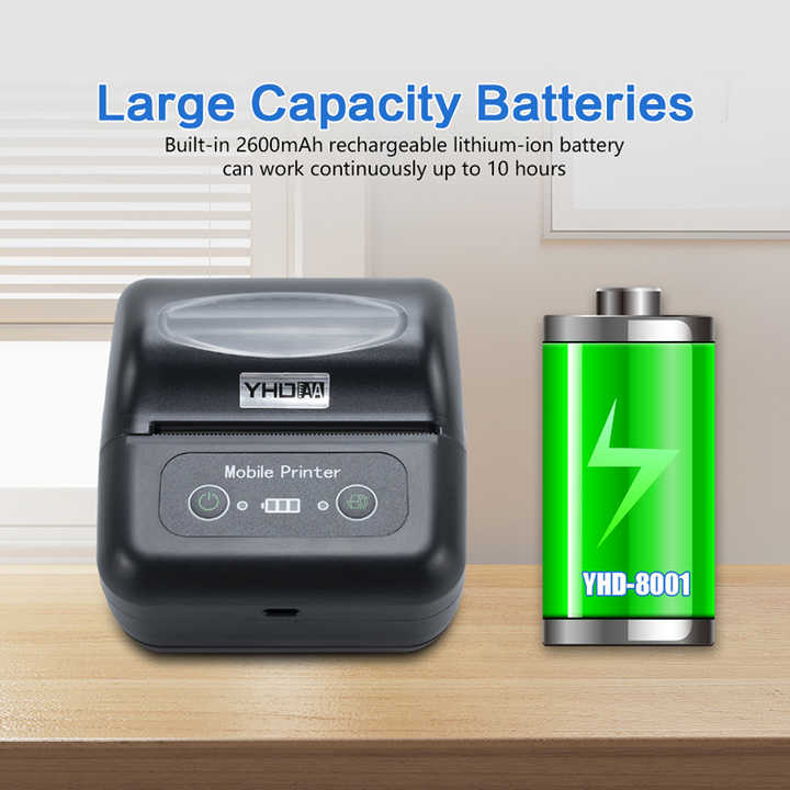 Portable Mobile USB Bluetooth Invoice Printer Imprimante Thermique POS Wireless 80mm Thermal ...