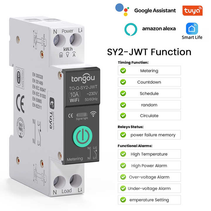 TONGOU Smart Wifi Energy Meter - Efficient Home Monitoring