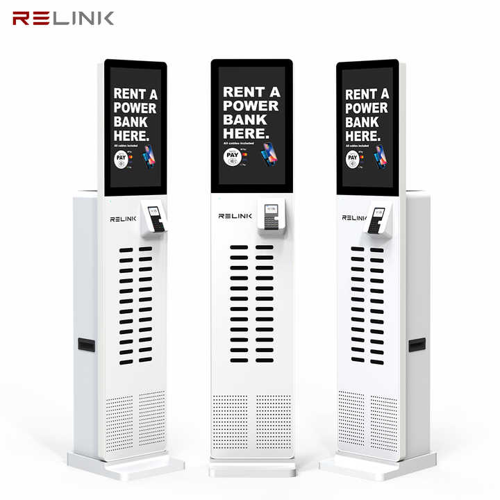 2025 New Product 24 Slot 21.5-Inch Shared Power Bank Rental Station NFC ...