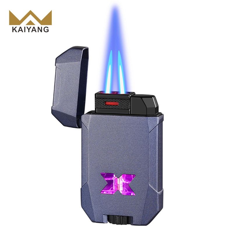 High Quality Blue Flame Torch Lighter Dual Jet Metal Smoking Lighter ...