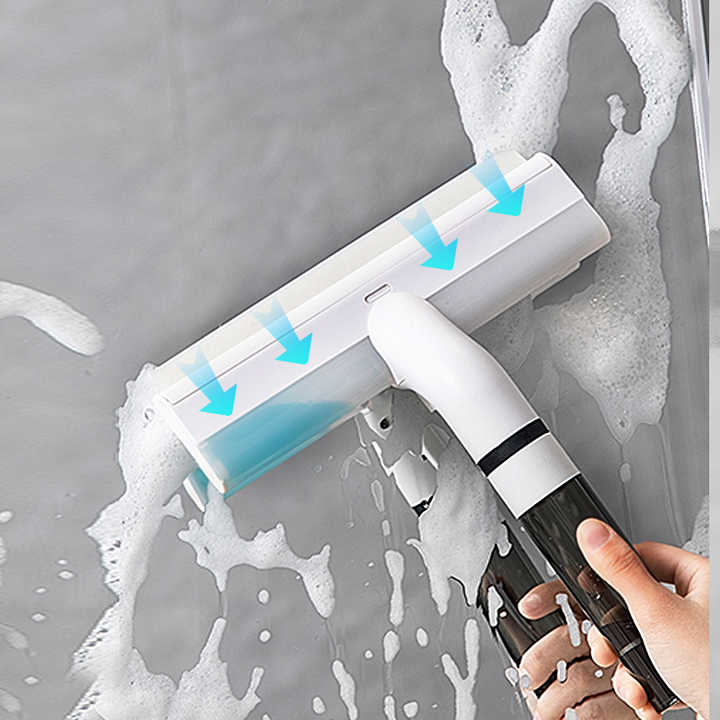 BOOMJOY Silicone Shower Squeegee - 4 in 1 Cleaning Tool
