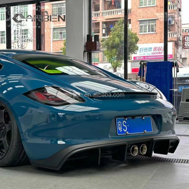 Gt-style Rear Bumper Spoiler for Porsche Cayman 987 Boxster 987.2 987.1 ...