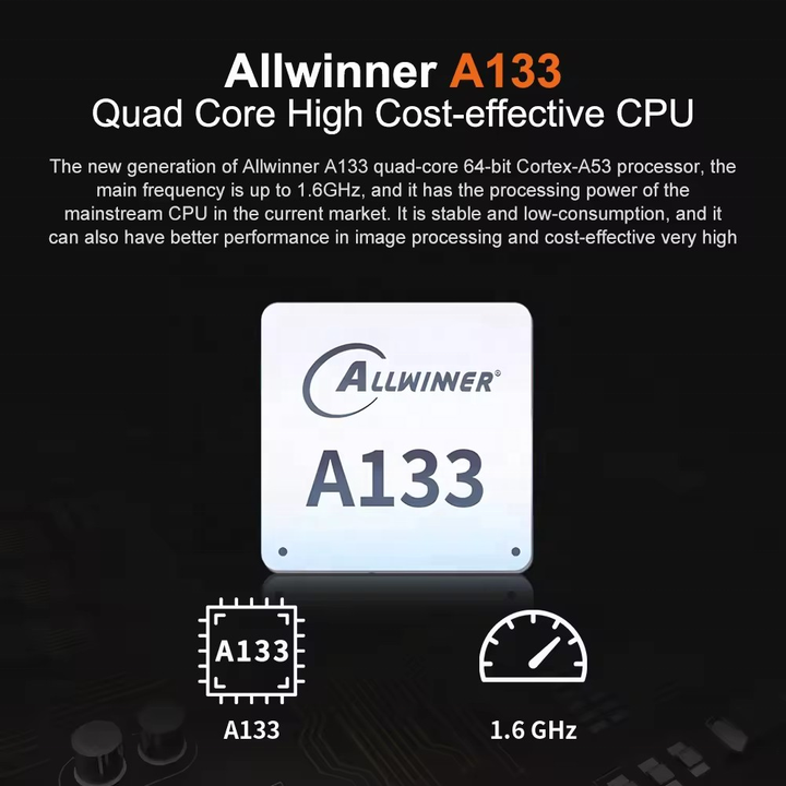 Allwinner A133 Quad-Core 64-Bit Cortex-A53 Android10 Board