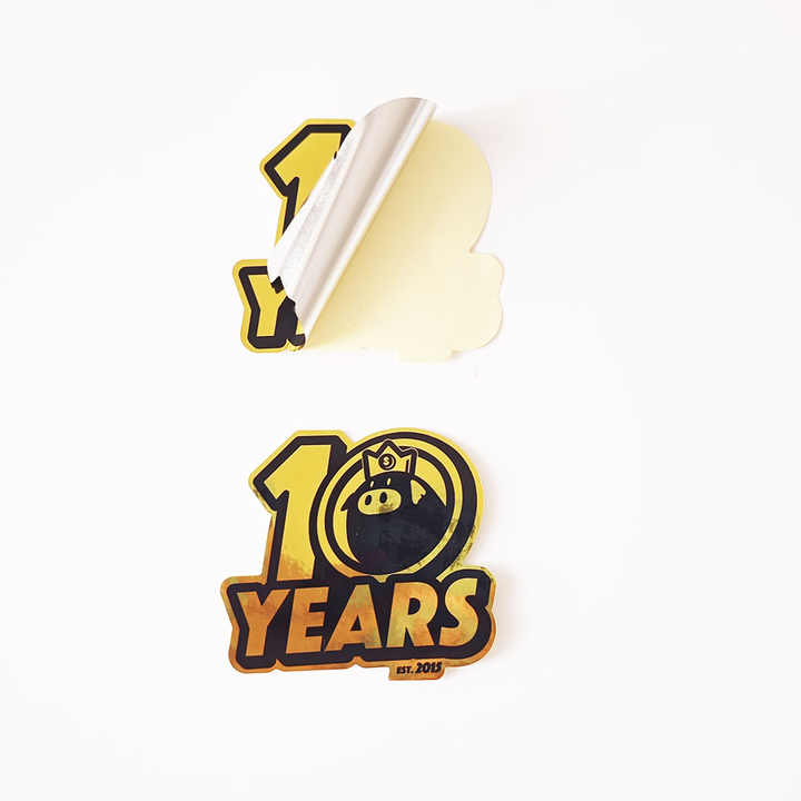 Wholesales Luxury Custom Printed Logo Gold Vinyl Stickers Waterproof ...