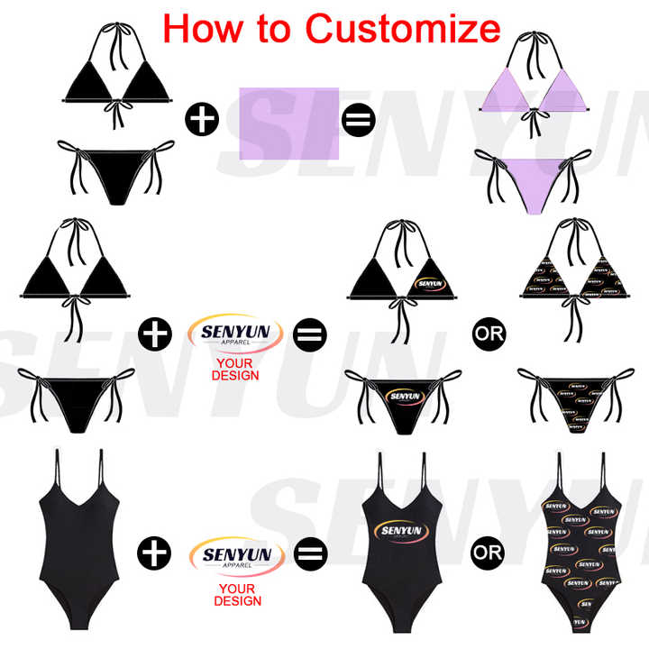 Ladies Digital Print Custom LOGO Swimsuit Mujer Cute Bathing Suits ...