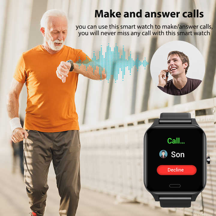 Elder Care Smartwatch with GPS, ECG, and SOS Features