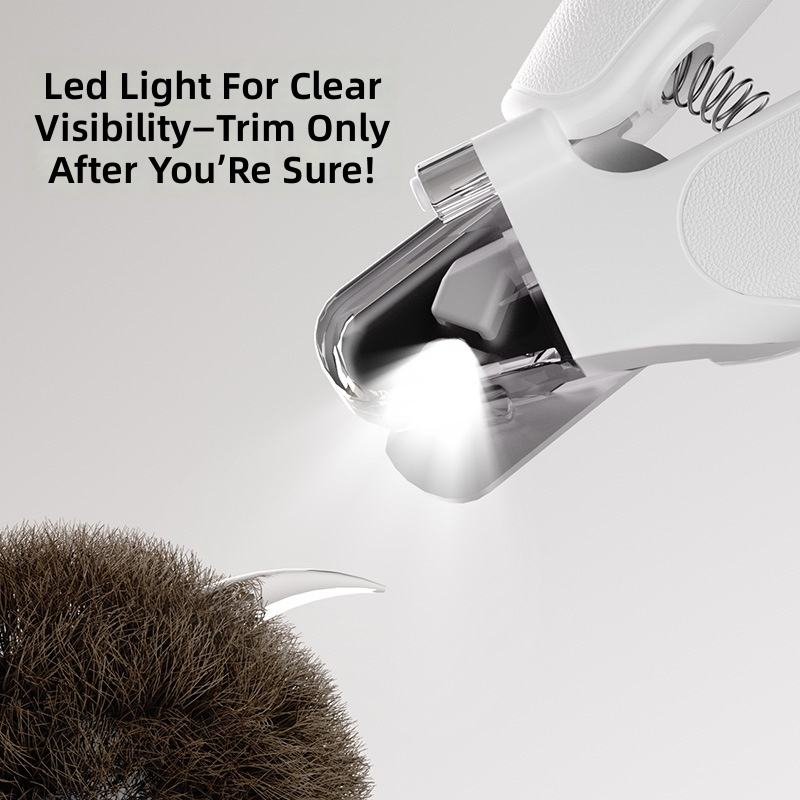 Professional 2 in 1 Electric Pet Nail Grinder Clipper Dual LED Light ...