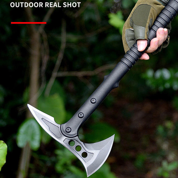 Stainless Steel Ax Tactical Camping Multi Split Hammer Ax Fiberglass ...