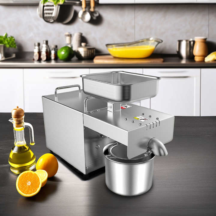 720W 5 Kg/h Small Automatic Home Use Oil Presser Cold Screw Peanut ...