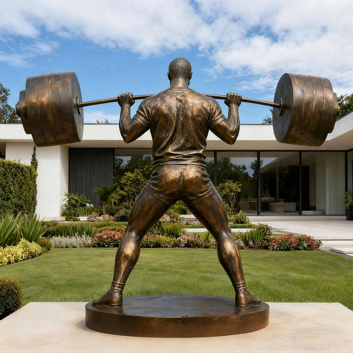 High-end Bronze Strongman Statue for Bodybuilding-Themed Fitness ...