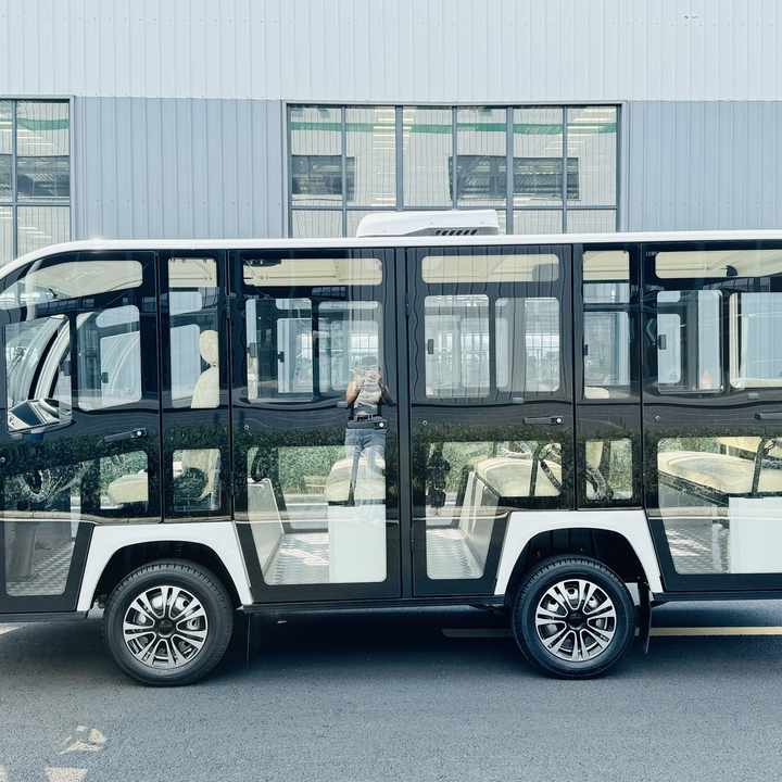 Custom Electric Shuttle Bus for Tourist Resorts for Sightseeing and Car ...
