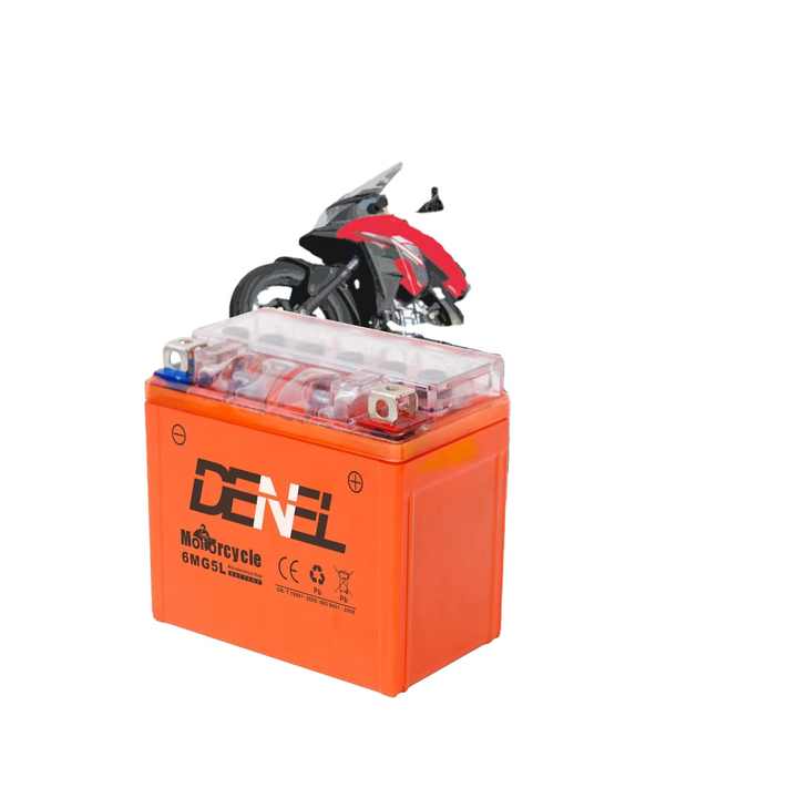 DENEL Motorcycle Gel Battery 6MG5L - Reliable Performance