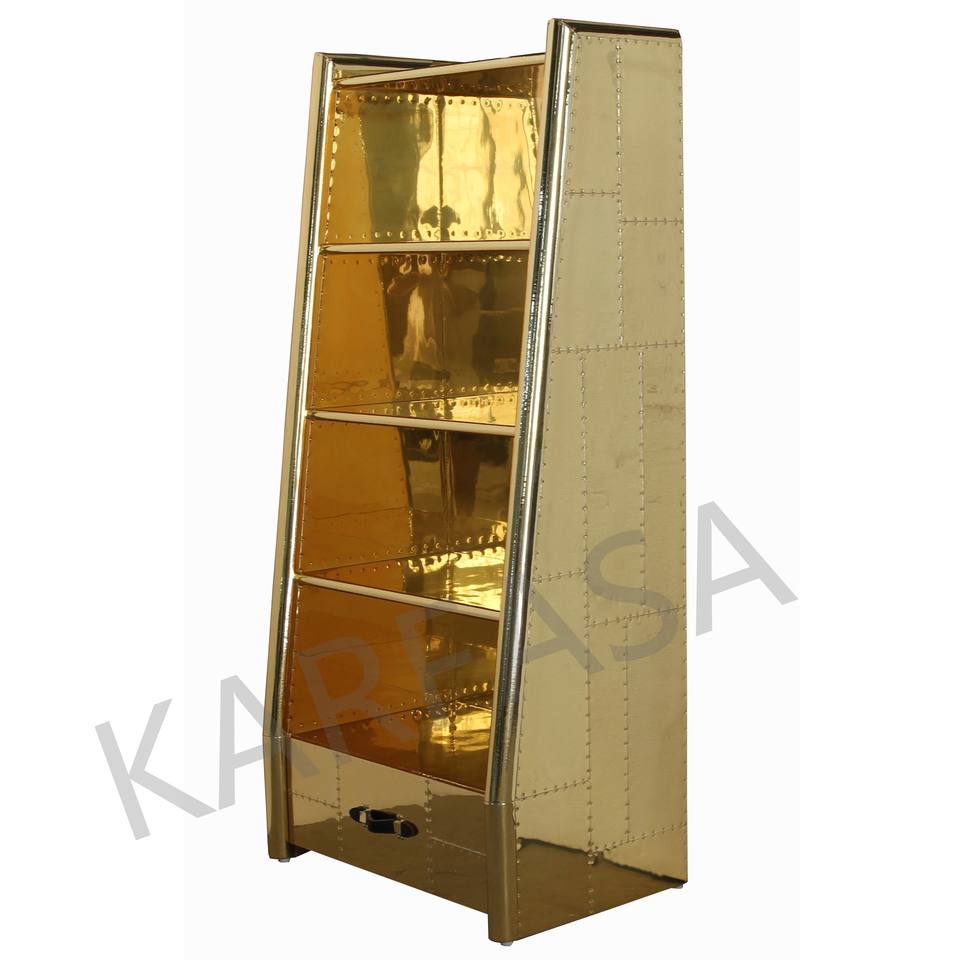 Customized aluminum bookshelf display rack with industrial style ...