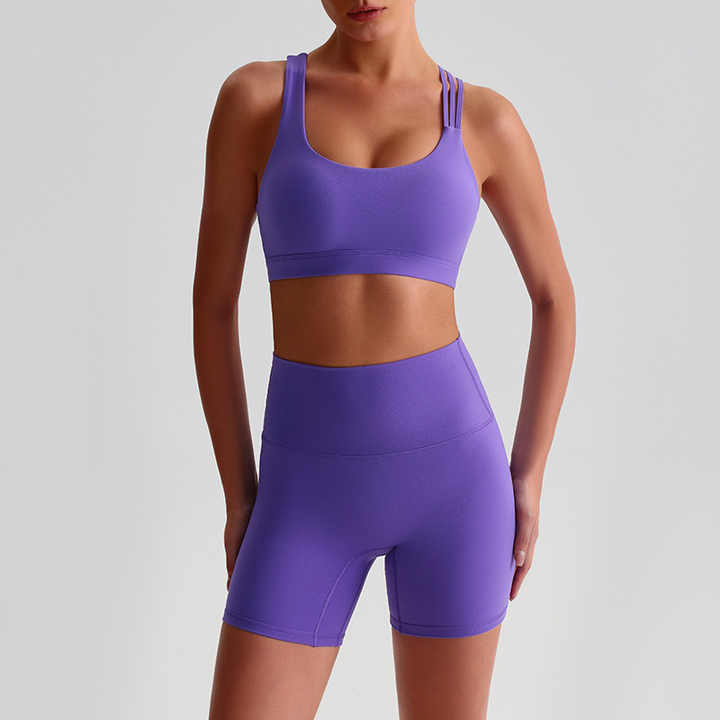 Yoga Shorts Set Sexy Sports Running Fitness Wear Set Beautiful Back Yoga Wear Gym Sport Workout ...