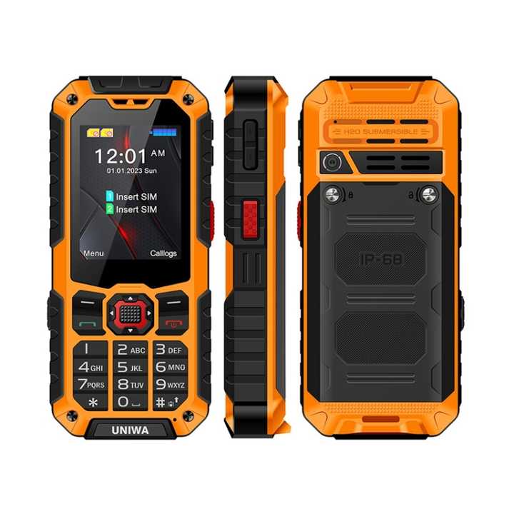 UNIWA S9 Rugged Phone 4G 2.4 inch Waterproof Phones UNISOC TIGER T117 ...