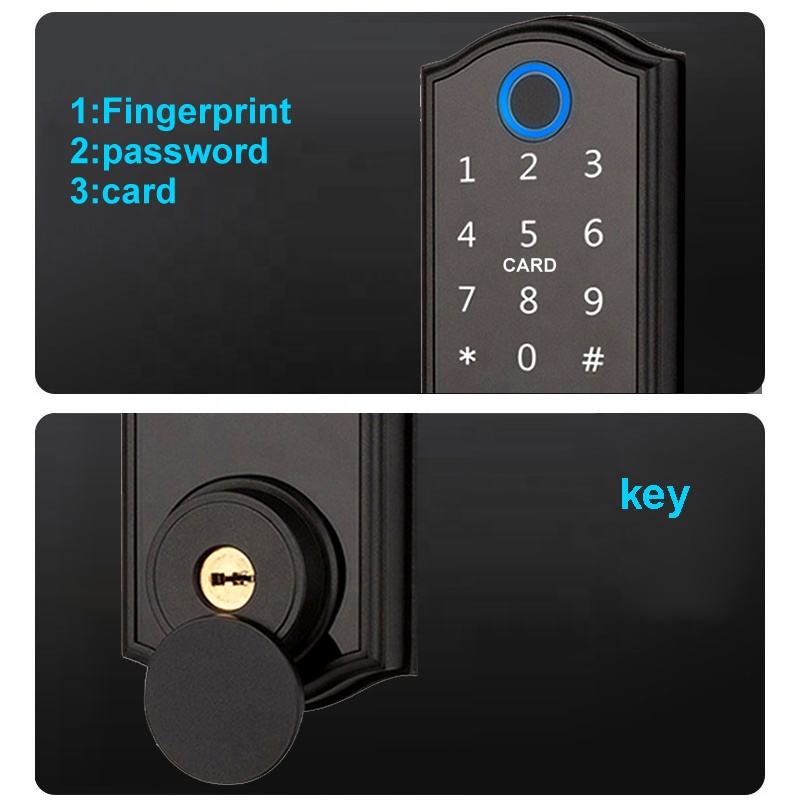 America Wooden Door Lock Code Deadbolt Tuya Smart Electronic Keyless ...