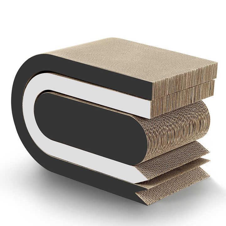 3 in 1 U Shape Reversible Cardboard Cat Scratching Board Recyclable ...