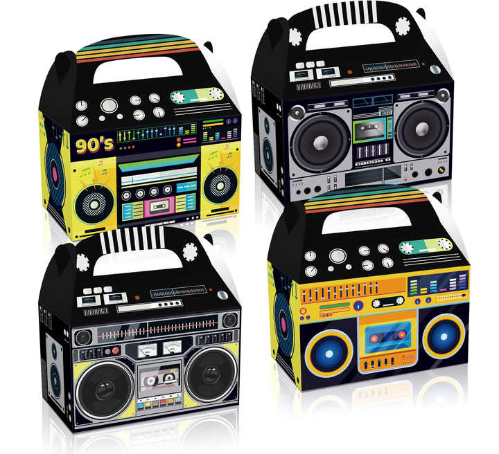 12pcs 80s 90s Radio Party Favor Treat Boxes Novelty Boom Hip Hop Theme ...
