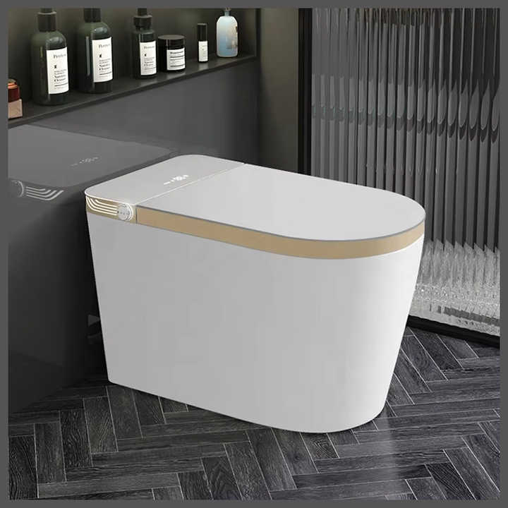 Smart Toilets - Luxury Gold Intelligent Wcs for Home & Hotel